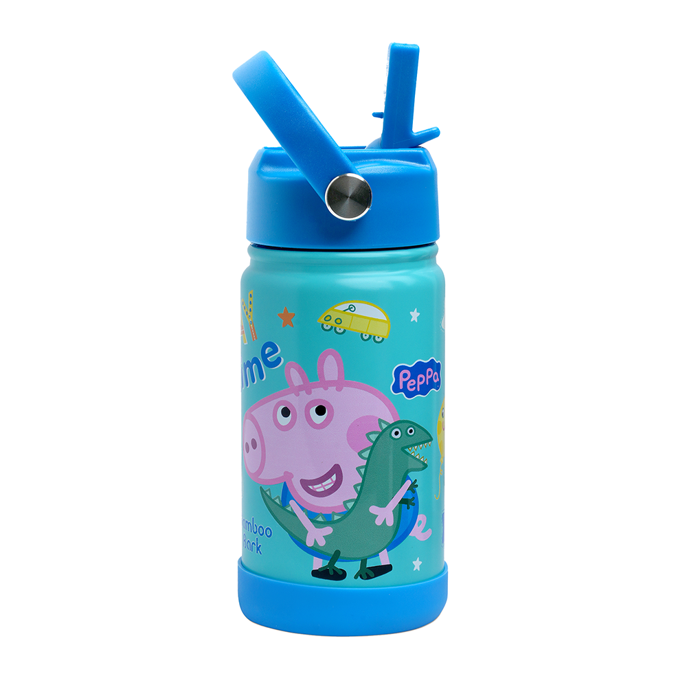 Peppa Pig /George Pig Insulated Water Bottle with Straw & Handle – Sta ...